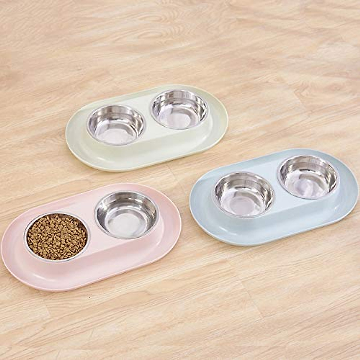 FUUIE Bowls for Food and Water Dog Feeder Drinking Bowls for Dogs Cats Pet Food Bowl (Color : Sky Blue)