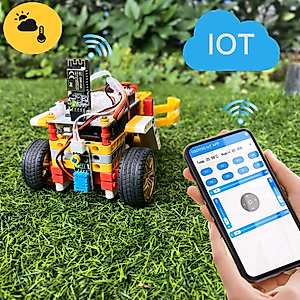 OSOYOO Building Block Robot car kit for Arduino as STEM Toy Gift for Kids Teenagers Adults to Learn Program Electronic Circuits, WiFi IOT Mechanical