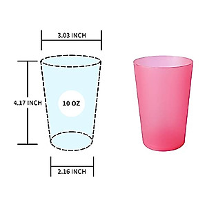 Children'S Cup-12 Sets Of Children'S Plastic Cups-10oz Children'S Juice Cup-Party Cup-Water Cup-Picnic Cup-Dishwasher Safe-Bpa Free Cup-4 Bright Colors-Suitable For Bright Children And Toddlers