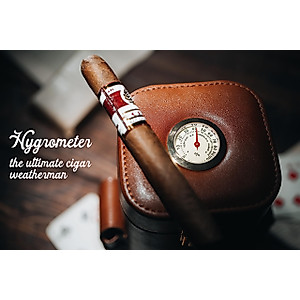 UrbanXElites Cigar Case - Holds up to 25 Cigars, Cedar Wood Cigar Humidor Travel Case with Humidifier and Pouch