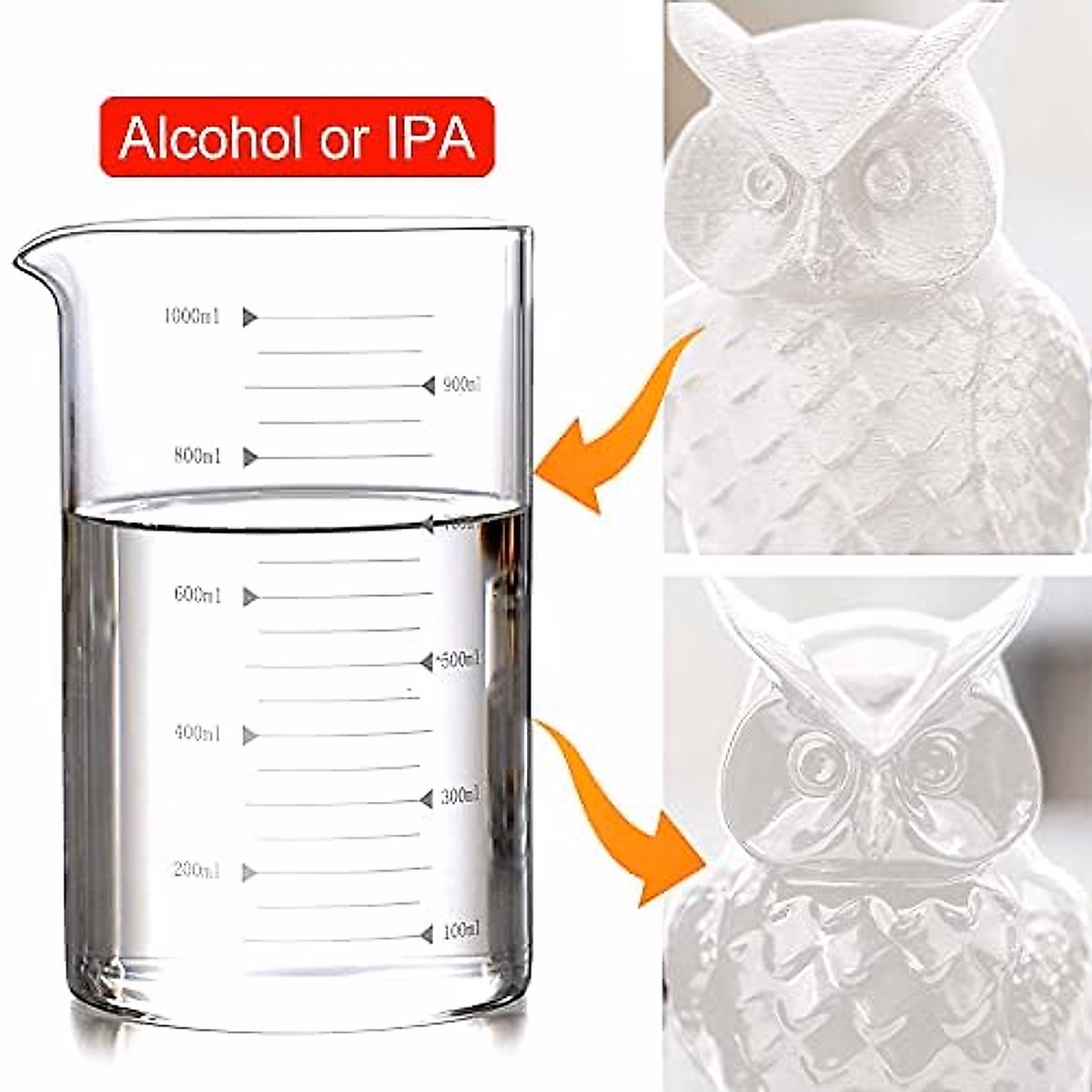 YOUSU White PVB Filament 1.75 mm for 3D Printer & 3D Pen 1 kg (2.2 lbs), Print As Easy as PLA Filament, can be Polished with Alcohol to get Smooth Surface.