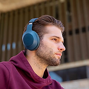 New Soul Emotion Max - Active Noise Cancelling Wireless Over-Ear Headphones with Multipoint Connection, Blue