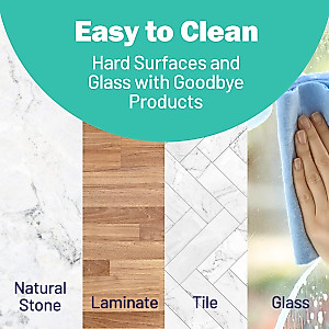 Goodbye Naturally Glass Cleaner and All Surface Cleaner, Safe and Effective All Natural Cleaning Products, 14 oz Continuous Spray Cans, 2 Pack