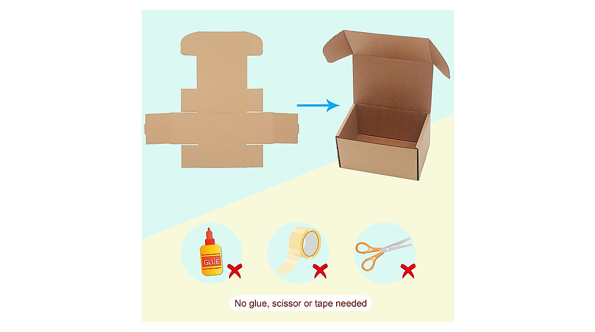 Small Shipping Boxes 6x4x3 | Eco-Friendly Kraft Cardboard Pack