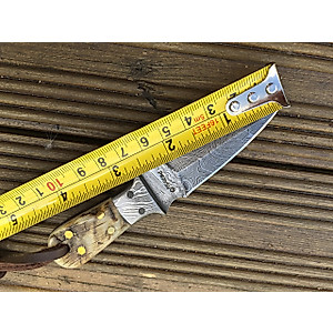 Perkin Handmade Knife - Damascus Steel Hunting Knife - Neck Knife