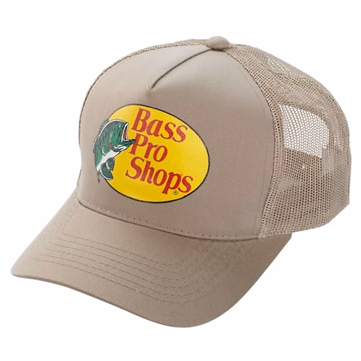 Bass Pro Shops - Original Fishing Trucker Hat Mesh Cap - Adjustable Snapback [Khaki], 5