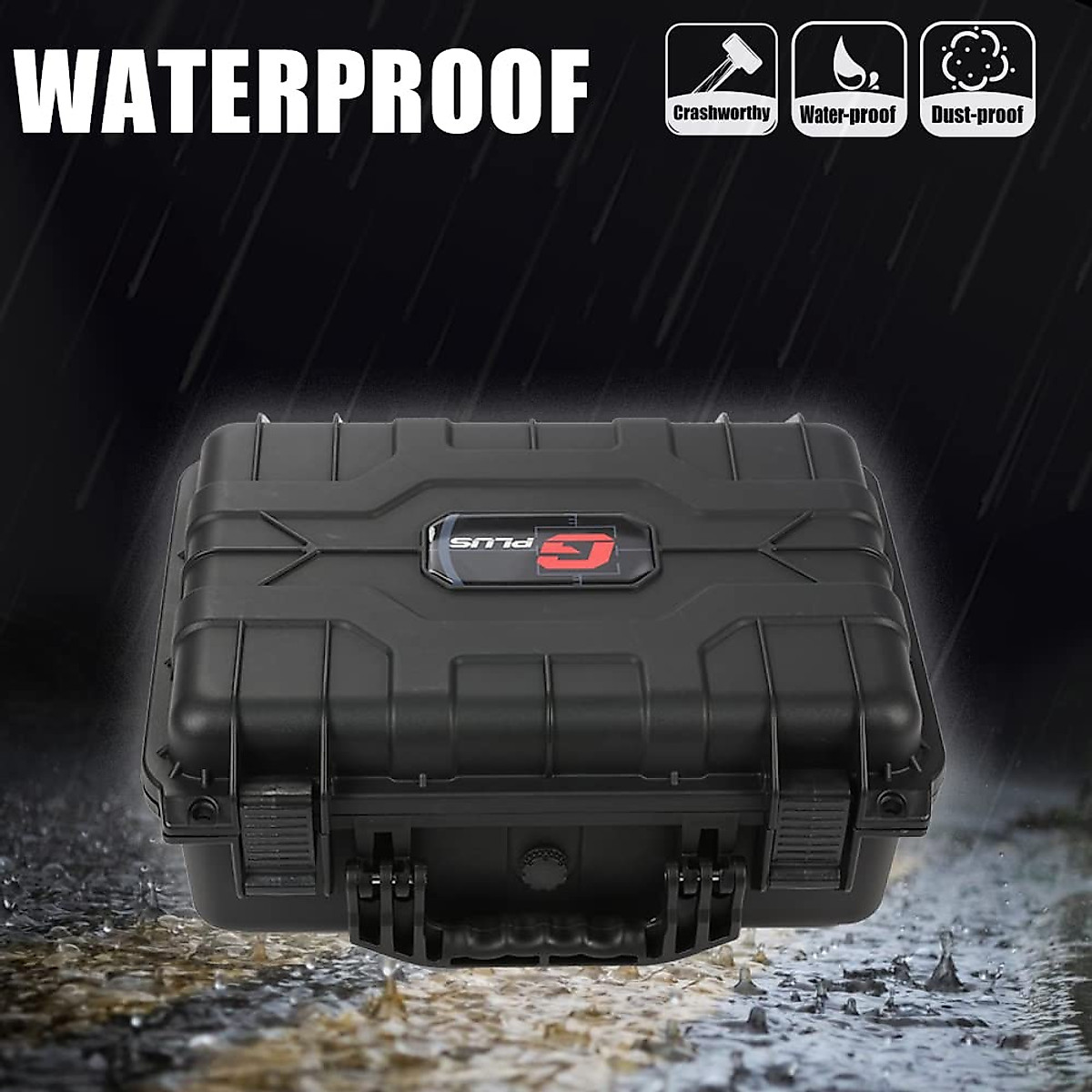 G-PLUS Graded Card Storage Box Compatible with BGS PSA SGC FGS Weatherproof Graded Sports Trading Cards(Large, Black)