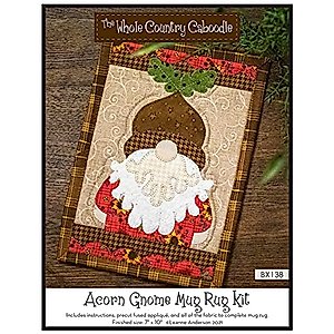 The Whole Country Caboodle Acorn Gnome Mug Rug Kit Pattern