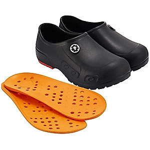 YUNGPRIME Men's and Women's Slip-Resistant Work Shoes - Nursing - Chef Shoes Black