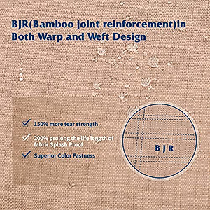 PHI VILLA Patio Sofa Set,3 Pieces All-Weather Upgrade Wicker Outdoor Sectional Sofa,L-Shaped Small Patio Conversation Furniture Set with Cushion and Coffee Table(Beige)