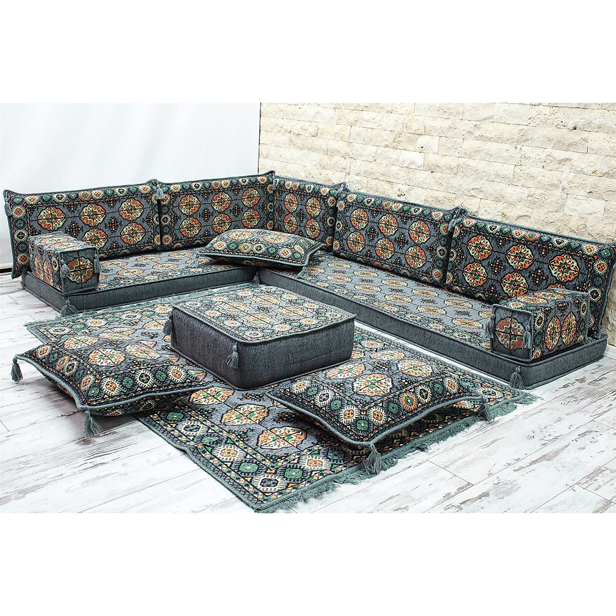 Arabic Floor Sofa Set, Arabic Floor Seating, Arabic Floor Sofa, Arabic Majlis, Arabic Couches, Jalsa, Floor Seating Sofa (With STANDARD FOAM)