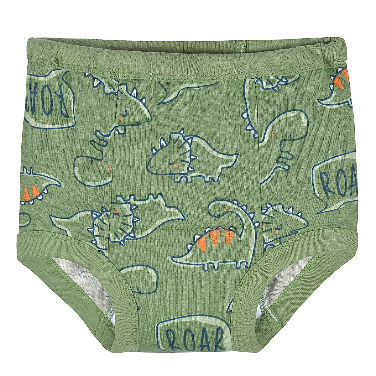 Gerber Baby Boys Infant Toddler 4 Pack Potty Training Pants Underwear Dino Green and Navy 3T