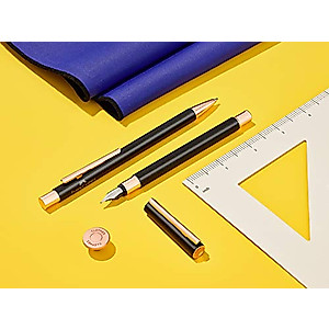 Faber-Castell NEO Slim Fountain Pen Metal Black,Rose Gold Spring EF Rose-Gold