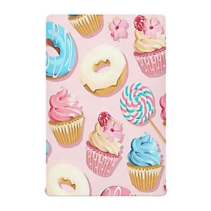 Blueangle Fitted Crib Sheet Cupcakes and Donuts Baby Sheets for Standard Crib Toddler Mattress Cover, Soft Microfiber Breathable Mattress Cover for Boys and Girls（486）