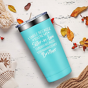 Grifarny Sister in Law Gifts, Gifts for Sister in Law - Sister in Law Birthday Gifts - Christmas Gifts for Sister in Law Women - Sister in Law Tumbler 20oz