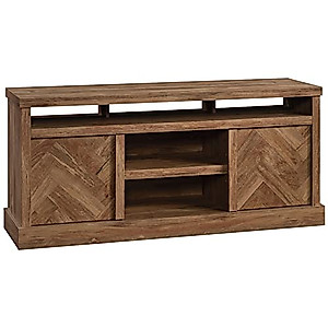 Sauder Cannery Bridge Herringbone TV Credenza Sindoori Mango, for TVs up to 65", Sindoori Mango Finish