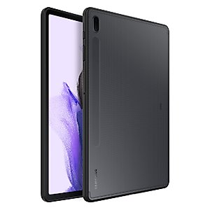 OtterBox Sleek Series Case for Samsung Galaxy Tab S7 FE 5G, Shockproof, Drop Proof, Ultra-Slim, Protective Thin Case, Clear/Black, Non-Retail Packaging