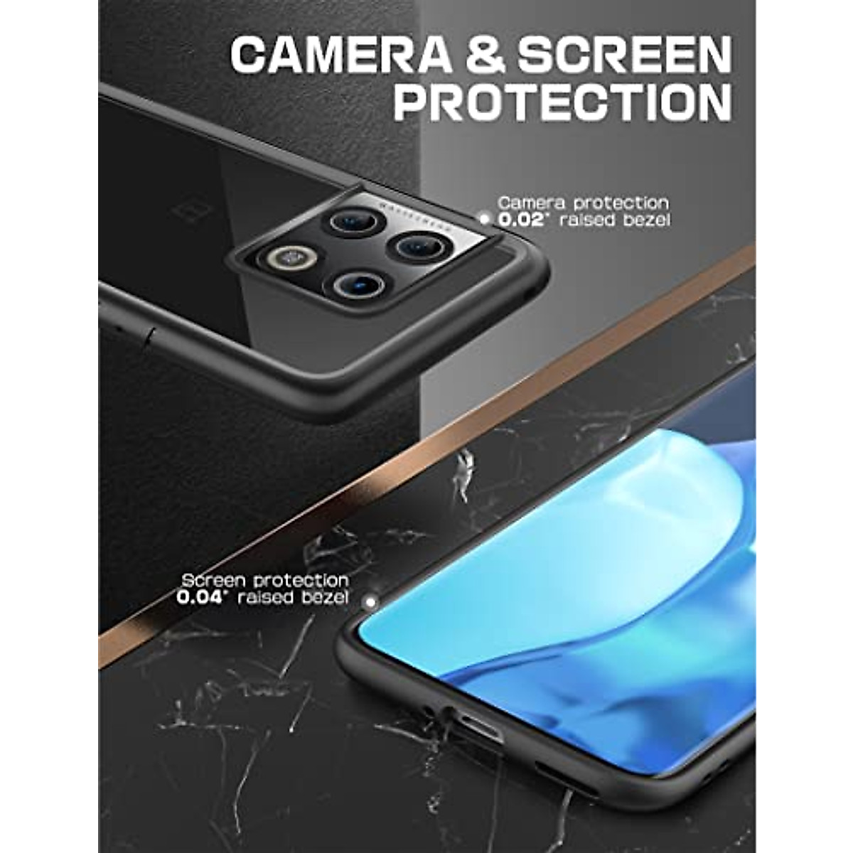 SUPCASE Unicorn Beetle Style Series Case Designed for OnePlus 10 Pro 5G (2022 Release), Premium Hybrid Protective Clear Case (Black)