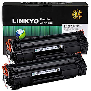LINKYO Compatible Toner Cartridge Replacement for HP 85A CE285A (Black, 2-Pack)