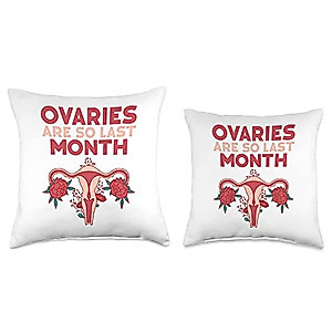 Funny Hysterectomy Recovery Gifts Uterus Support Hysterectomy Recovery Products Ovaries Throw Pillow, 16x16, Multicolor