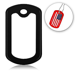 PinMart Military Dog Tag Silencer – Silicone Rubber ID Tag Protector – Tag Edge Bumper Prevents Noise & Scratching, Black
