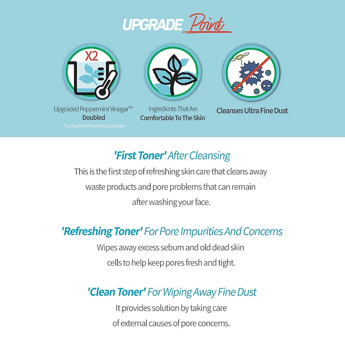 ETUDE Wonder Pore Freshner 250ml (8.5 fl. oz) | Refreshing Pore Care Toner with Upgraded Peppermint Vinegar that Cleanses Ultra Fine Dust