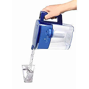 Sapphire Water Pitcher with 3 Filters, Clear/Blue