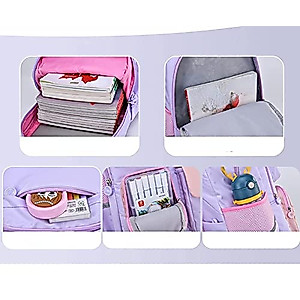 Kawaii Backpack Cute Backpack for Girls Large Capacity Pastel Goth Student Laptop Backpacks BookBag Casual Travel Daypack (Purple,Large)