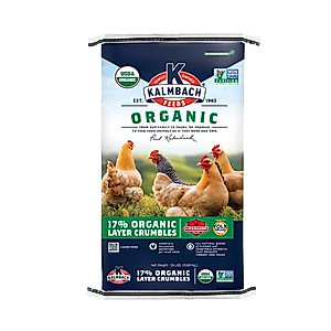 Kalmbach Feeds 17% Organic Crumbles Feed for Layer Chickens, 35 lb Bag