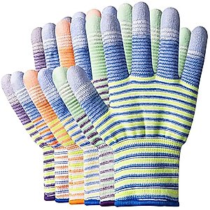 TOBEHIGHER Gardening Gloves for Women - Gardening Gloves 12 Pairs, Breathable Rubber Garden Gloves, Outdoor Protective Working Gloves