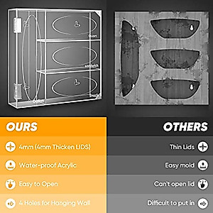 Vonhen Ziplock Bag Storage Organizer - Acrylic Kitchen Drawer Baggie Organizer Box for Gallon, Quart, Sandwich and Snack, Compatible with Ziploc, Solimo, Hefty, Glad Bags Variety Size