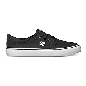 DC Womens Trase TX Skate Shoe, Black/White, 12 D US