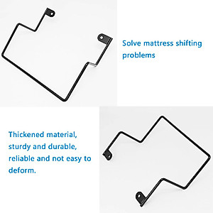 UtySty 2 Pack Mattress Retainer Bar Bracket Slide Stopper Holder in Place Anti-Sliding Non-Slip Mattress Gasket Gripper for Metal and Wood Bed Frame