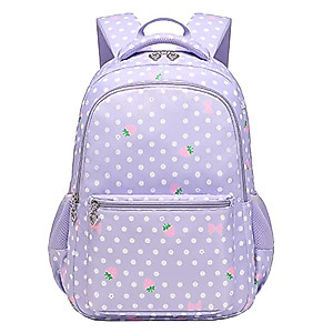 ArcEnCiel Backpack for Girls Princess School Bags Kids Bookbag (purple)