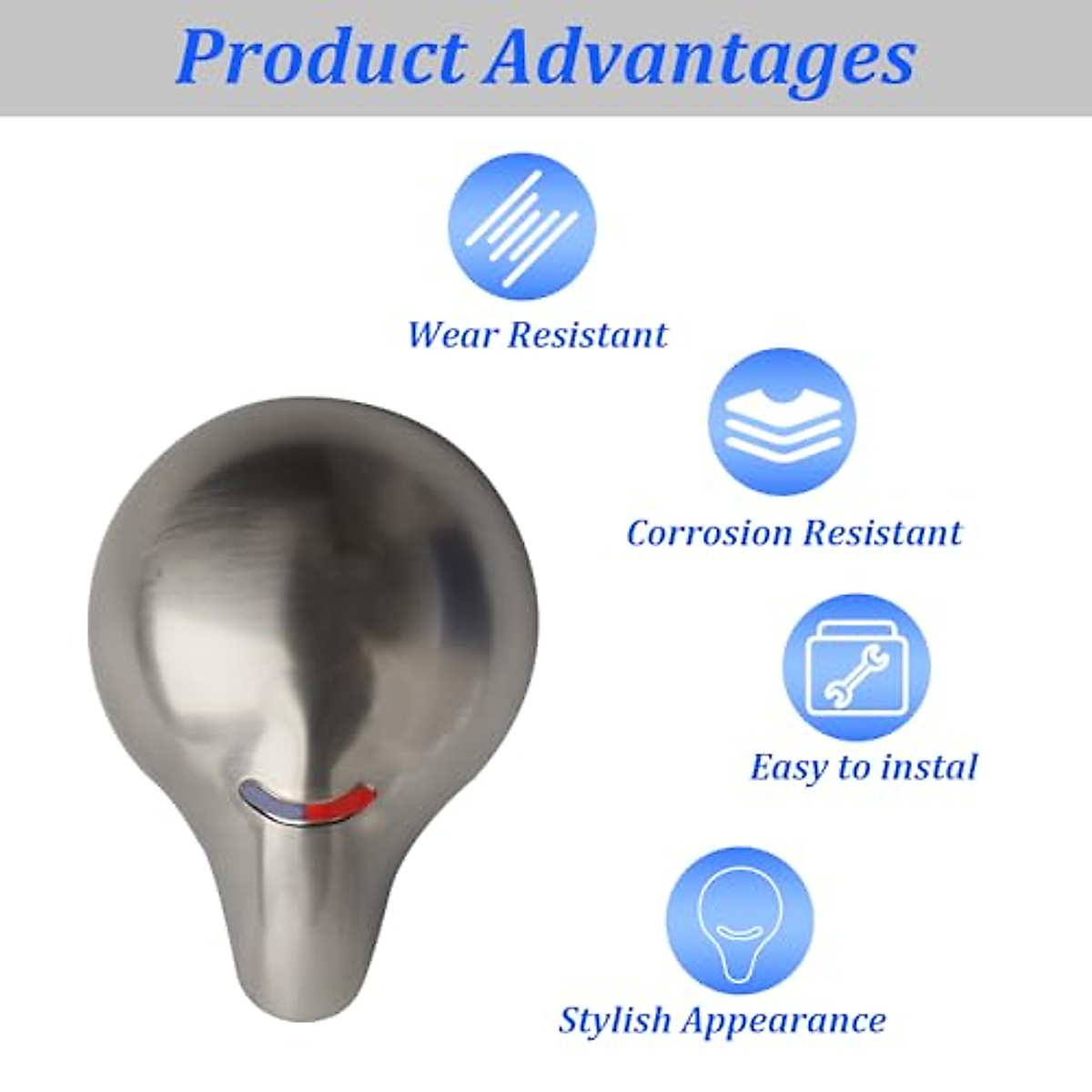 Shower Handle RP28595SS for Delta,Shower Handle Replacement Parts,Stainless Steel Colour