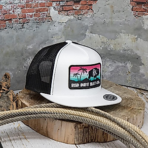 Red Dirt Hat Company Miami Vice Adjustable Snapback Hat (US, Alpha, One Size, White/Black)