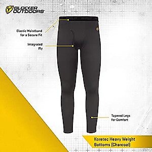 Scent Blocker Shield Series Koretec Heavyweight Men's Thermal Underwear Bottoms (Charcoal, Medium)