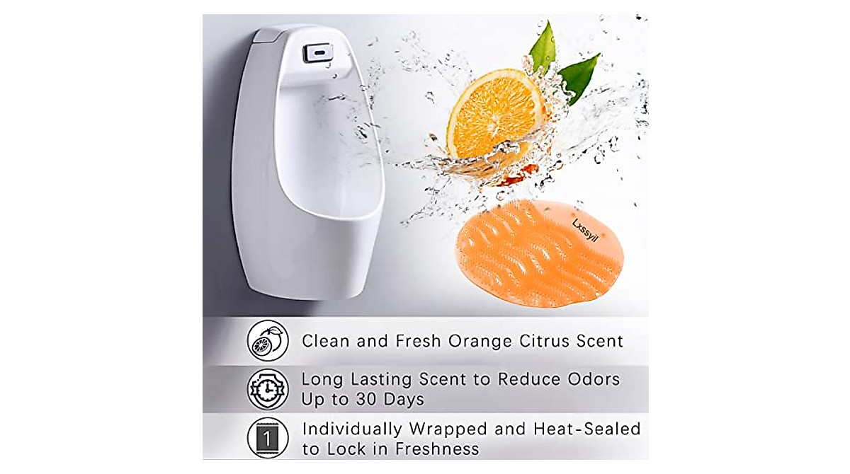 Urinal Deodorizer Screens 50 Pack for Fresh, Splash-Free Restrooms