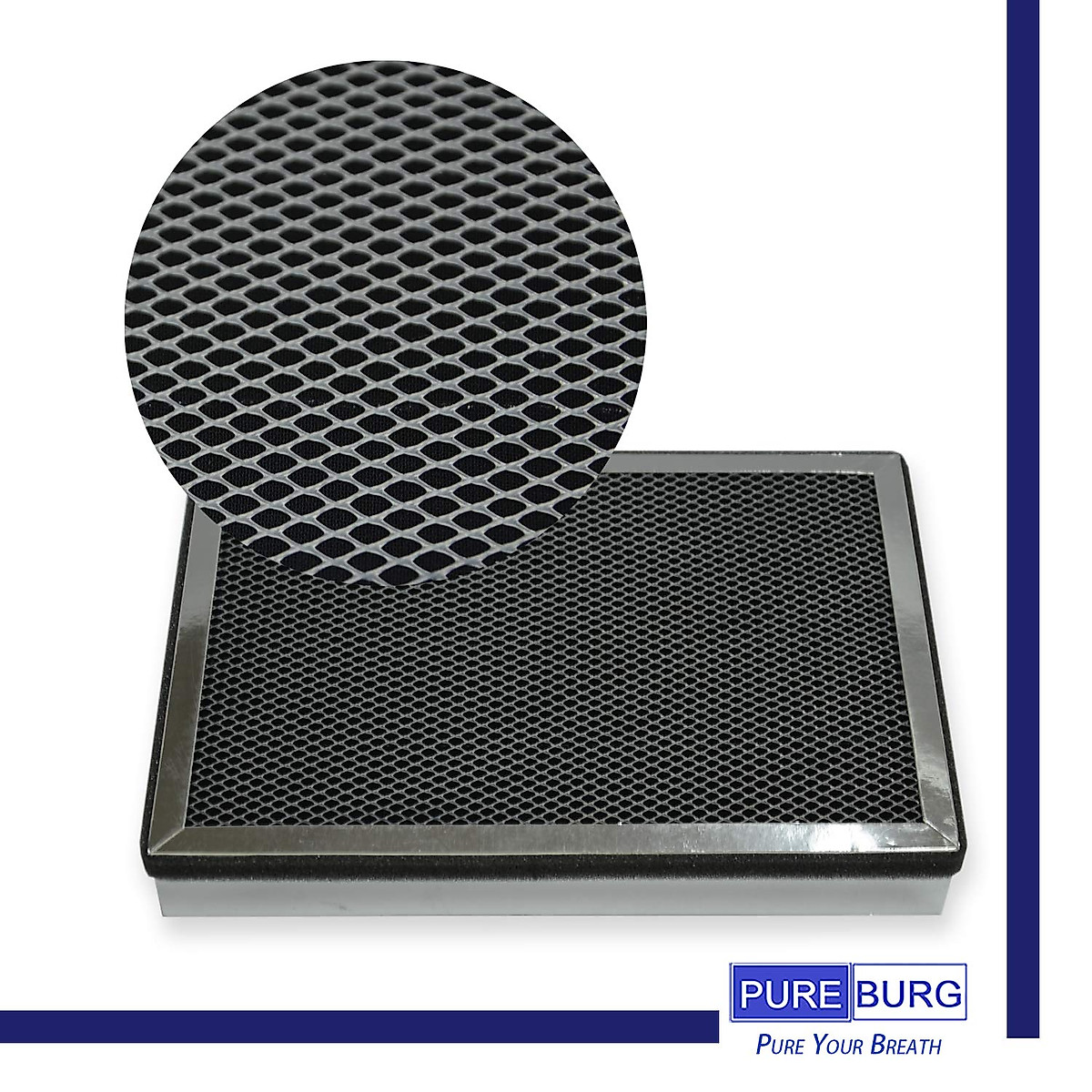 PUREBURG 4-Pack Replacement 3-in-1 High-efficiency HEPA Filters Compatible with Medify MA-25 / MA-25B / MA-25W / MA-25S Air Purifiers