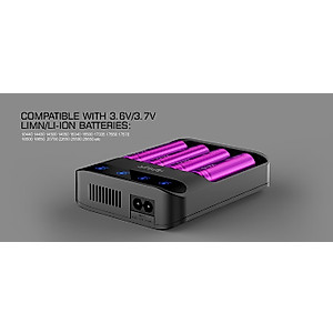 Efest LUSH Q4 Intelligent LED Battery Charger for 20700 / 18650 / 26650 / 26500 / 18500 / 18350 / 17340 / 16340 / 14500 / 10440