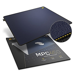 ENDGAME GEAR MPC 450 Gaming Mouse Pad - 17.72 x 15.75 inches - Large Desk Pad for Keyboard and Mouse - Cordura Fabric - Stitched Edge -Bottom from Natural Rubber Desk Mat - Navy Blue