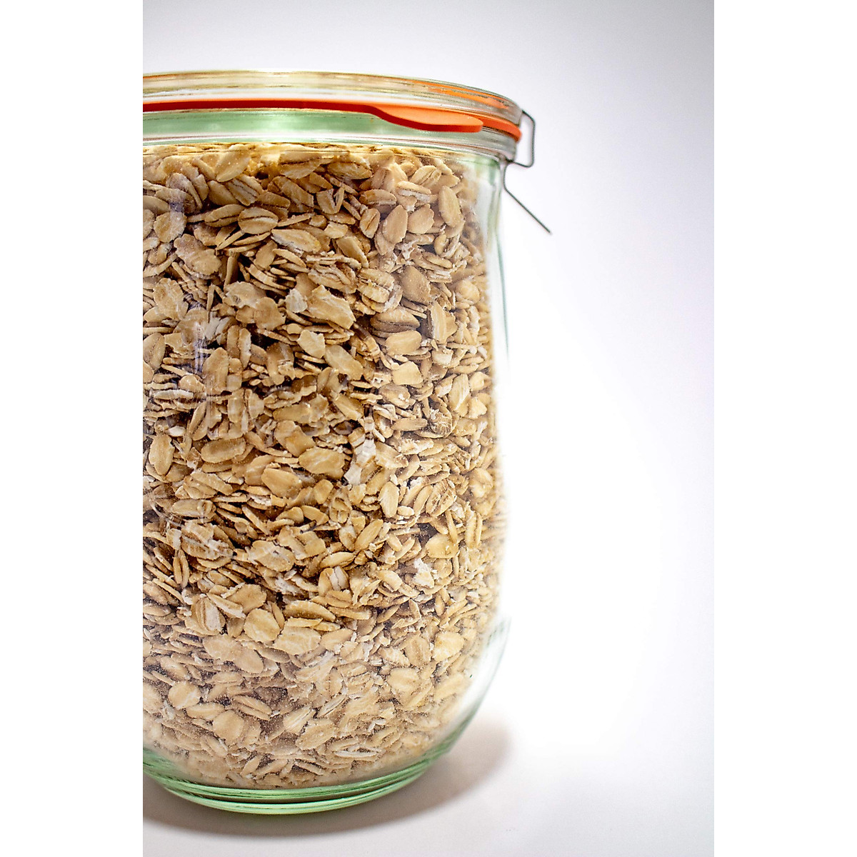 Weck Jars Weck - Sour Dough Starter Jars - Large Glass Jars for Sourdough with Glass Lid - Tulip Jar with Wide Mouth 1 Liter Includes Cork Lid & Keep Fresh Cover (2)