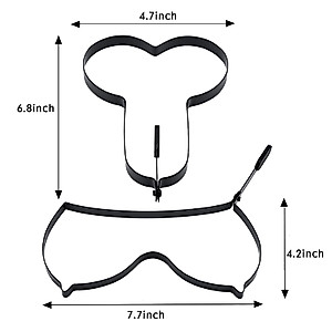 Funny Egg Rings- For Gag Gifts，White Elephant Gifts And Bachelorette Party Favors. Unique Novelty Funny Gifts For Men And Women. Stainless Steel ,Can Work With Eggs Or Pancakes(2 Pack)