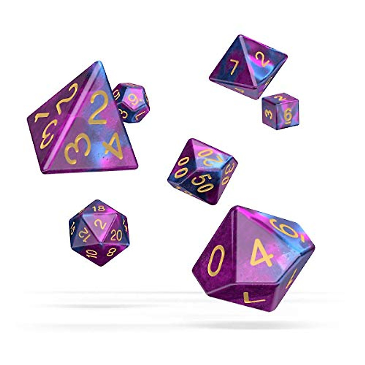Oakie Doakie Dice RPG Set Gemidice - Amethyst (7)