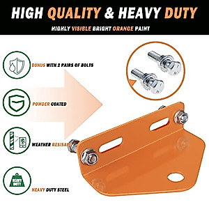EilxMag Universal Heavy Duty Zero Turn Mower Trailer Hitch - 3/4'' Trailer Hitch Mount - 3/16 Inch Thick and Rugged Steel with 2 Nuts and Bolts