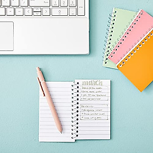 12-Pack Small Spiral Notebook 3x5, 80 Sheets Per Notepad, College Ruled Lined Paper for Office Supplies, Classroom Notes, Students, Teachers, Nurses (6 Pastel Colors)