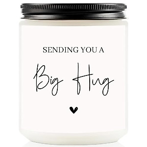 Sympathy Gifts for Loss of Loved One, Get Well Soon Thinking of You Gifts for Women, Memorial Bereavement Condolence Gifts, Handmade Lavender Natural Soy Wax Candle Gifts for Comfort (7oz)