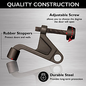 Design House 181859 Jumbo Hinge Pin Door Stop, Oil Rubbed Bronze, 5-Pack