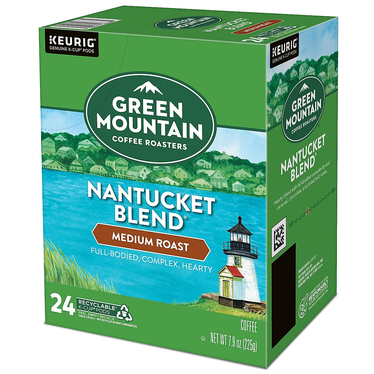 Green Mountain Coffee Roasters Nantucket Blend, Single-Serve Keurig K-Cup Pods, Medium Roast Coffee, 24 Count (Pack of 4), Total 96 Count