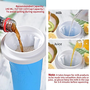 Slushy Cup - Tik Tok Magic Quick Frozen Smoothie Cup, Double Layer DIY Homemade Slushy Maker Cup, Food Grade Silicone Slushie Maker Cup with Spoon & Cleaning Brush for Kids, Birthday Gift - Pink New